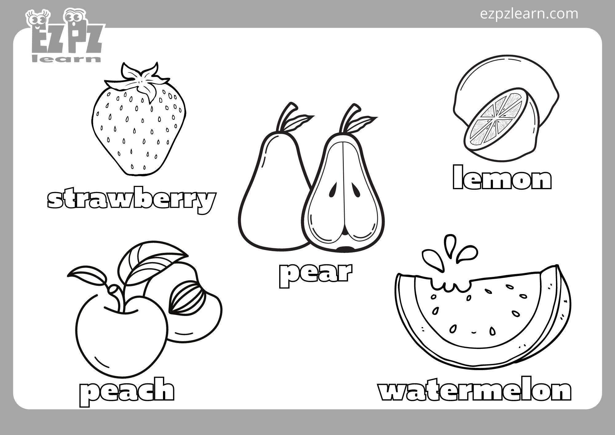 Fruit - Ezpzlearn.com
